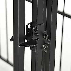 PawHut Dog Kennel Outdoor with Waterproof Canopy, Dog Run with Galvanized Chain Link, Secure Lock, for Backyard and Patio, Large and Medium Sized Dogs, 9.3' x 4.6' x 5.2'