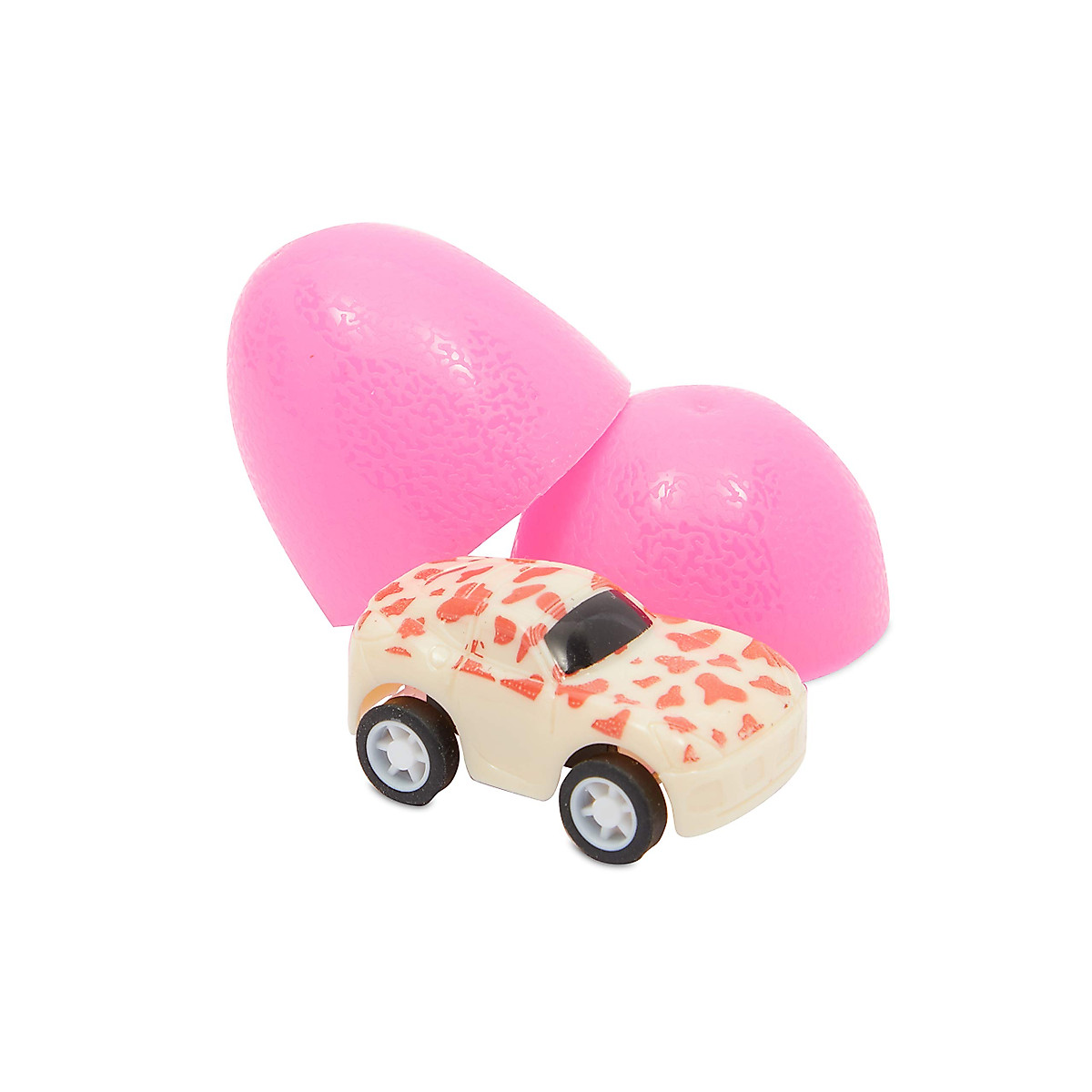 Pre-Filled Easter Eggs with Mini Pull Back Toy Cars (2.5 In, 24 Pack)