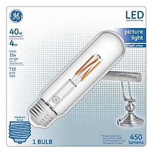 LED Light Bulb, T10, Soft White, Clear, Non-Dimmable, 450 Lumens, 4-Watts