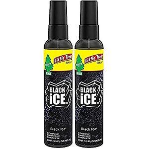 Car Air Freshener Little Trees Spray (Black Ice), 2 Spray (Limited Edition)