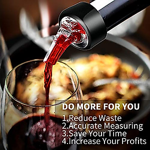 Automatic Measured Bottle Pourer - Quick Shot Spirit Measure Pourer Drinks Wine Cocktail Dispenser Home Bar Tools - 1oz/30ml (4 pack)