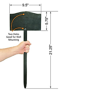 SmartSign “Private Drive” GardenBoss Statement Plaque | 5.75" x 9.5" Aluminum Plaque with 18" Black Lawn Stake