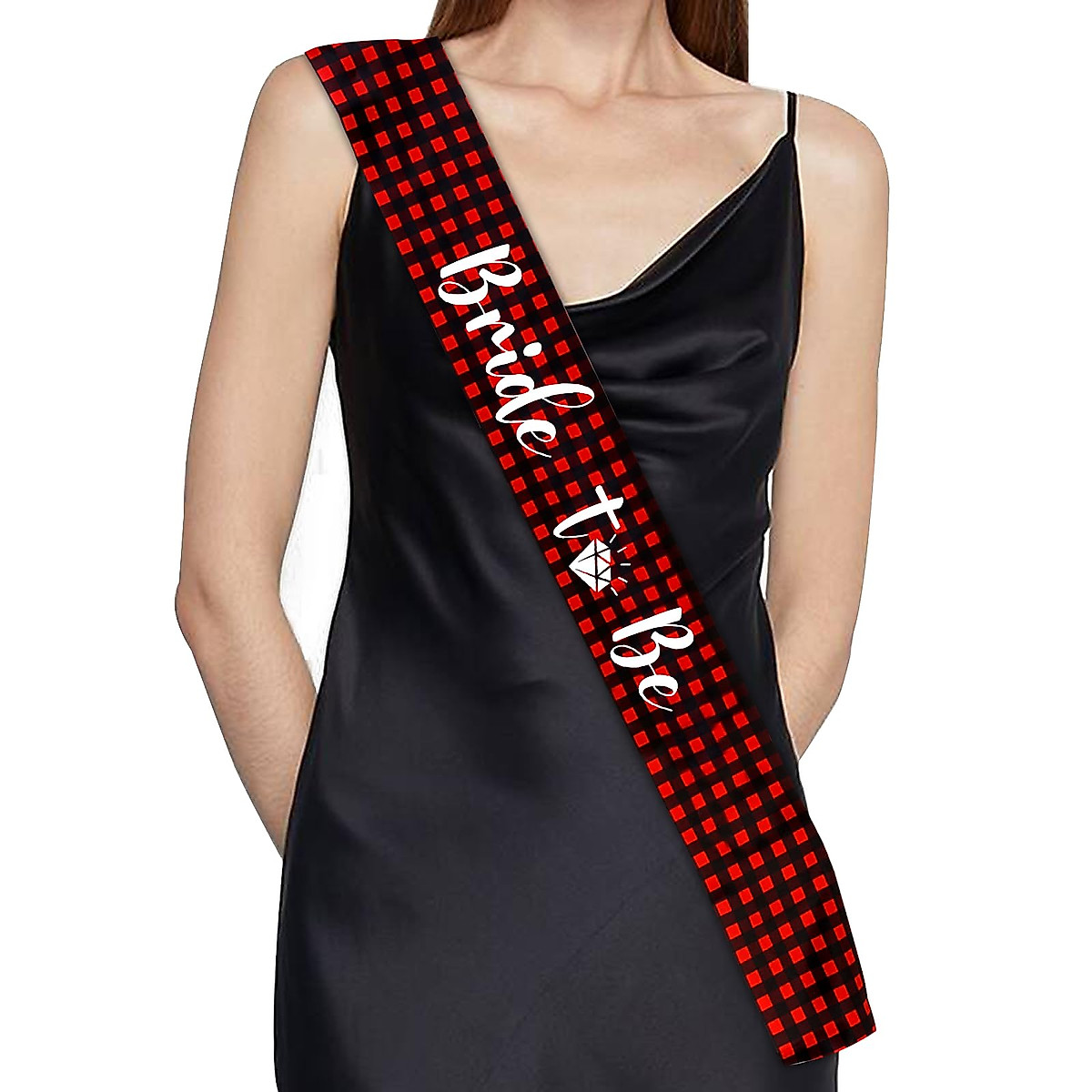 Cheereveal Flannel Fling Bride to Be Sash Bachelorette Party Decorations, Buffalo Check Plaid Flannel & Fizz Party Supplies, Lets Get Toasted Bachelorette Decor