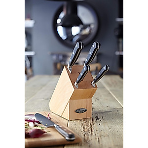 Stellar Sabatier IS60 6-Piece Set of Knives with Wooden Knife Block, Razor Sharp Stainless Steel Blades - Fully Guaranteed