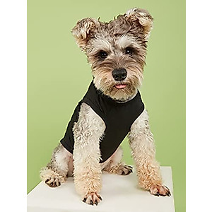 4 Packs Boy Dog Shirts Small Dog Boy Clothes Tshirts for Puppy Boys Male Black Dog Clothes for Small Dogs Boy