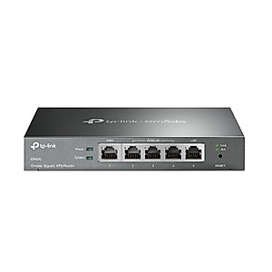 TP-Link Multi-WAN Wired VPN Router | Up to 4 Gigabit WAN Ports | SPI Firewall SMB Router | Omada SDN Integrated | Load Balance | Lightening Protection | Limited Lifetime Protection (TL-R605) (Renewed)