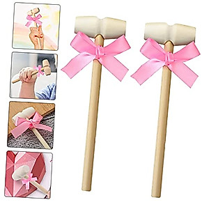 Mini Wooden Hammers 5pcs Wooden Hammer Ornaments Hammer Mini for Cracking Seafood Tool Wood Mallets for Chocolate Wooden Crab Mallets Pink Mini Mallets Wood Cake Mallets