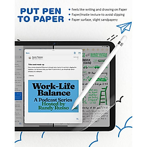 2 PACK Paper Screen Protector for iPad 11th Gen (A16)2025/10th Generation 2022(10.9 Inch), XIRON Matte PET Film for iPad 10.9-inch (10th generation), Write and Draw Like on Paper, Anti-GlareA & Anti-Scratch