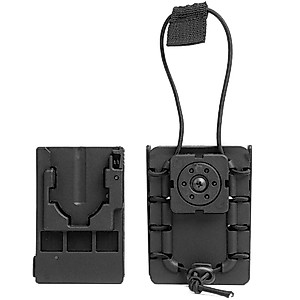 Polymer Radio Holster Molle Walkie Talkie Holder Tactical Duty Belt Radio Case Two Way Radio Pouch for BaoFeng UV5R 888S F8HP Kenwood Icom HYT Arcshell Retevis APX 6000 （2.9" L x 2.6" W x 4.1" H）