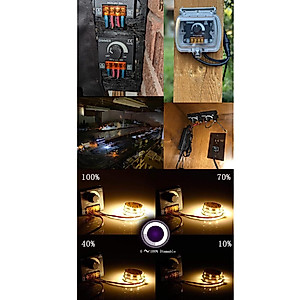 ihreesy DC 12V-24V 30A LED Dimmer,LED Light Strip Dimmer Single Channel Lighting Dimming Controller Single Color Light Ribbon LED Lighting Dimmers