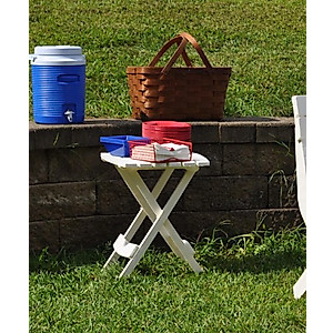 Adams Manufacturing, White 8500-48-3700 Plastic Quik-Fold Side Table