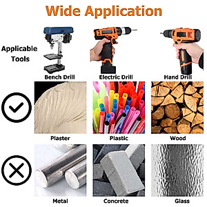 YUENTOEN Brad Point Drill Bit, 8Pcs Carbon Steel Sharp 3-10mm Spiral Twist Wood Drill Bits Set with Storage Bag Power Drill Accessories for Woodworking, Softwood