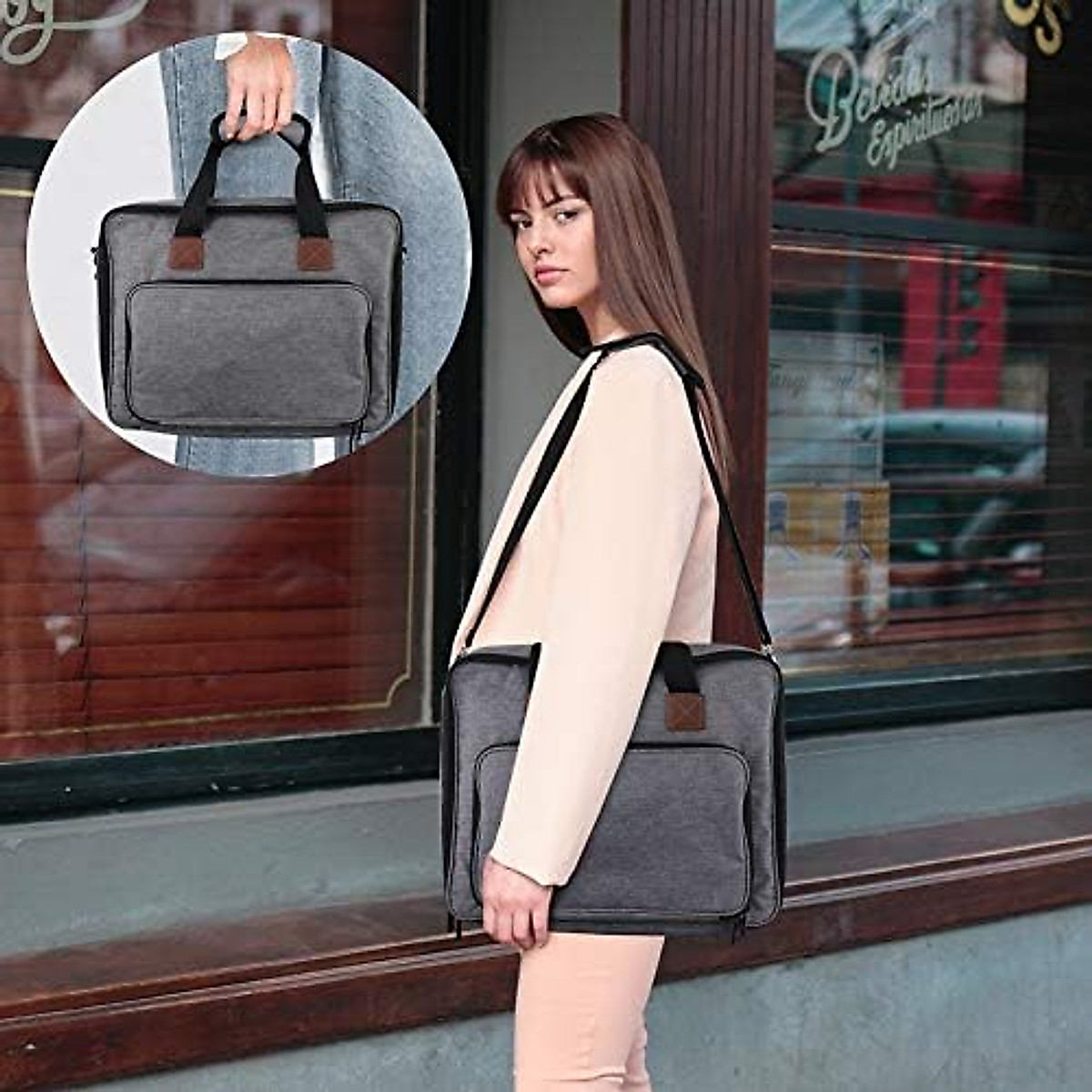 Coopay Hand-held Protective Bag Box for A4 5D DIY Diamond Painting Light Pad, Lots of Pockets & Slots, Waterproof Craft Totes Organizer for Diamond Painting Kit - Ideal Gift for Artists & Beginner