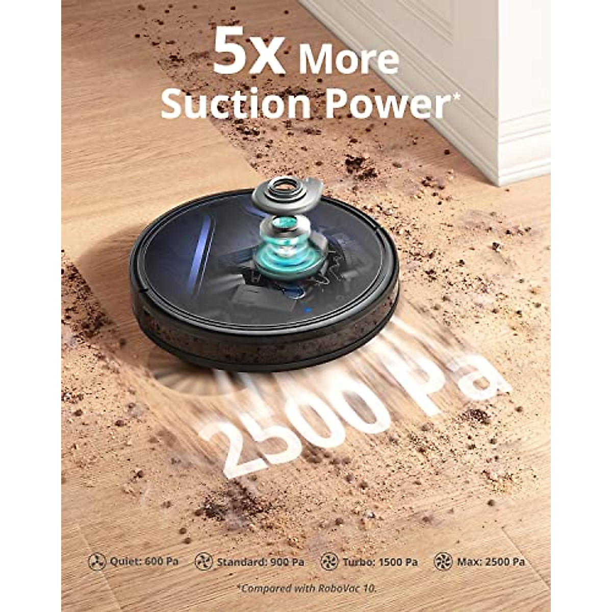 eufy by Anker, RoboVac G20, 2500 Pa Strong Suction, Dynamic Navigation, Voice Control, Ultra-Slim, App, Robot Vacuum, Compatible with Alexa, Ideal for Hard Floors and Pet Hair