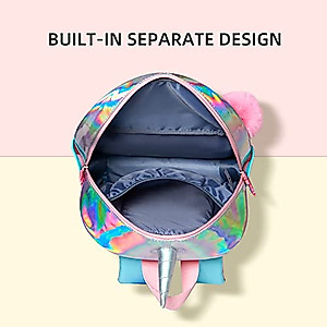 SUNVENO Girls Unicorn Backpacks Preschool Girls Bag Sequins School Bag Toddler Backpack Animal for Children 3-8 Yrs, 12 * 10 * 4.5", Purple