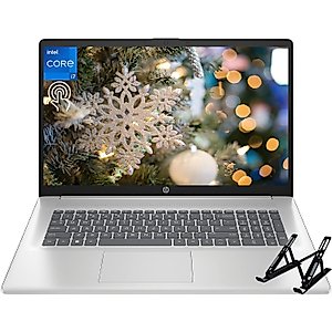 HP Laptop 2023 Newest, 17.3" HD+ Touchscreen, Intel Core i7 1355U (up to 5GHz, 10 cores), 16GB RAM, 1TB SSD, Intel Iris Xe Graphics, Wi-Fi 6, Bluetooth, Backlit Keyboard, Webcam, Windows 11 Home
