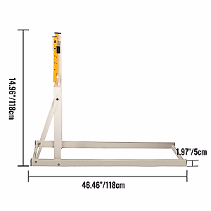 VEVOR Logging Saw Horse Durable Steel Log Sawhorse, Foldable Log Cutting Stand with Sharp Claws and Adjustable Height, Horse Stands for Cutting Wood, Space-Saving Sawbuck, Easy to Assemble and Carry