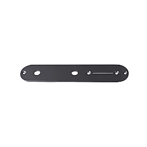 Rubatone Guitar Control Plate for Fender Tele Telecaster Squier Style Electric Guitar Metal Black 34.2mm Width.