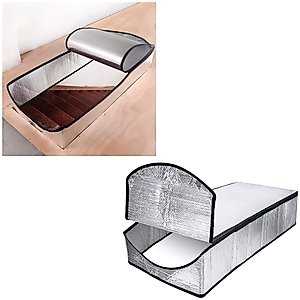 Attic Stairway Insulation Cover Energy Saving R-15.5 Class A Fireproof Attic Stairs Door Ladder Insulator Easy Installation Pull Down Tent with Zipper 25'' x 54''x 11''