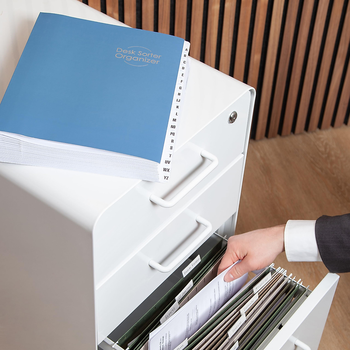 Smead Desk File/Sorter, Alphabetic (A-Z), 20 Dividers, Letter Size, Dark Blue (89282)