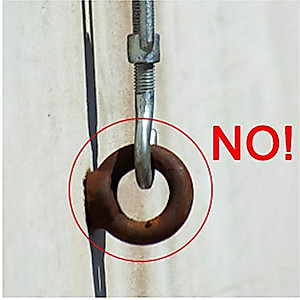 2 Pcs Lifting Eye Nut M12 Female Thread 304 Stainless Steel Round Shape for Rope Fitting （M12，2 Pcs）