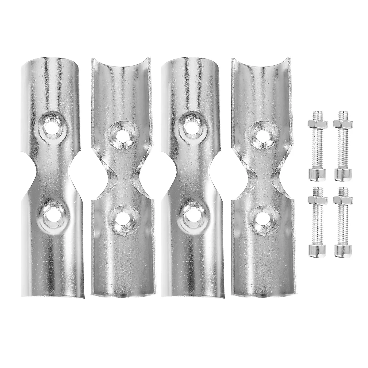 TEHAUX Corner Shelves Corner Shelves Closet Rod Connector Bars, Window Curtain Rod Corner Connector Stainless Steel Closet Pole Pipe End Connectors for Closet (2 Sets,) Display Shelf Display Shelf