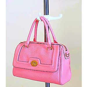 BAOYOUNI Telescopic Laundry Tension Pole Corner Clothes Hanging Drying Rack Floor to Ceiling Jacket Coat Hanger Garment Storage Organizer Stand Space Saving with Adjustable Arms - Ivory