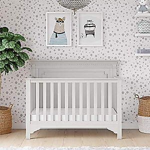 Safety 1st Polypropylene Vinyl Cover Heavenly Dreams Deluxe Dual 2-in-1 Baby Crib and Toddler Mattress, Waterproof and Stain Resistant Cover,Firm, White