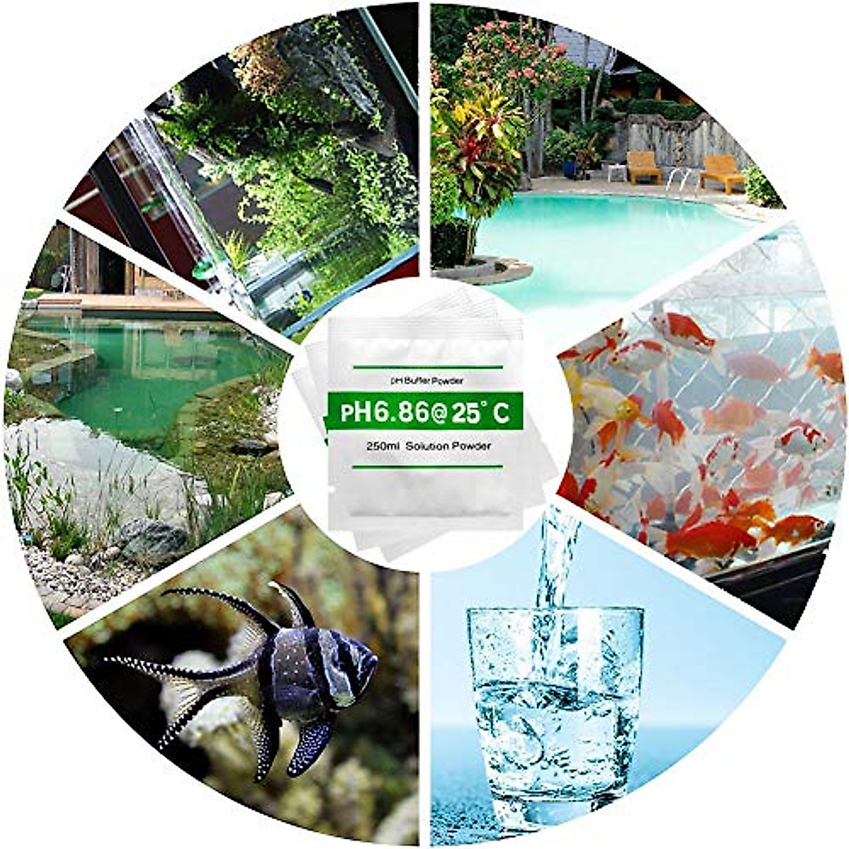 Nynelly 12pcs pH Meter Buffer Solution Powder for Precise and Easy for Precise pH Calibration Powder Solution,4.01pH,6.86pH and 9.18pH