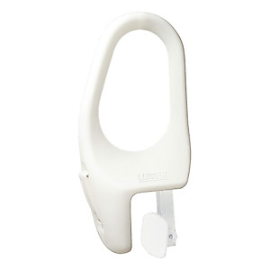 Lumex Tub-Guard Bathtub Safety Rail - Tool-Free Installation and Removal - 12" Tall, White, 69623A-1