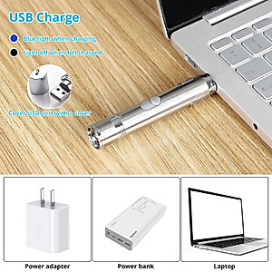 TBTeek Cat Toys Rechargeable, Cat Toys for Indoor Cats,7 Adjustable Lights&Pattern Interactive Cat Toy,Portable Funny Kitten Toy for Training Play Exercise（2 Pack ）