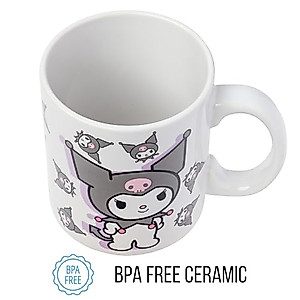 Silver Buffalo Sanrio Hello Kitty and Friends Kuromi Poses Ceramic Mug, 20 Ounces