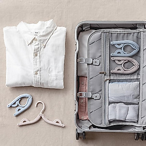 10 Pieces Travel Hangers Travel Accessories Portable Folding Clothes Drying Rack for Traveling(Colorful)