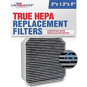 HEPA Air Cleaner Replacement Pre-Filter Gray Version 2.1 Compatible with Molekule Air Cleaner by LifeSupplyUSA