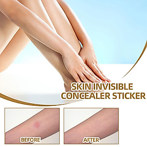 Tattoo Cover Up,Scar Cover Stickers Tape,Waterproof Ultra Thin Patch Pads Concealer Body Leg Bruise Stretch Scar Dark Spots Vitiligo Skin Makeup,Long Lasting Invisible Tattoo Flaw Conceal Patch 60PCS