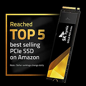 SK hynix Gold P31 1TB PCIe NVMe Gen3 M.2 2280 Internal SSD, Up to 3500MB/S, Compact M.2 SSD Form Factor SSD, Internal Solid State Drive with 128-Layer NAND Flash