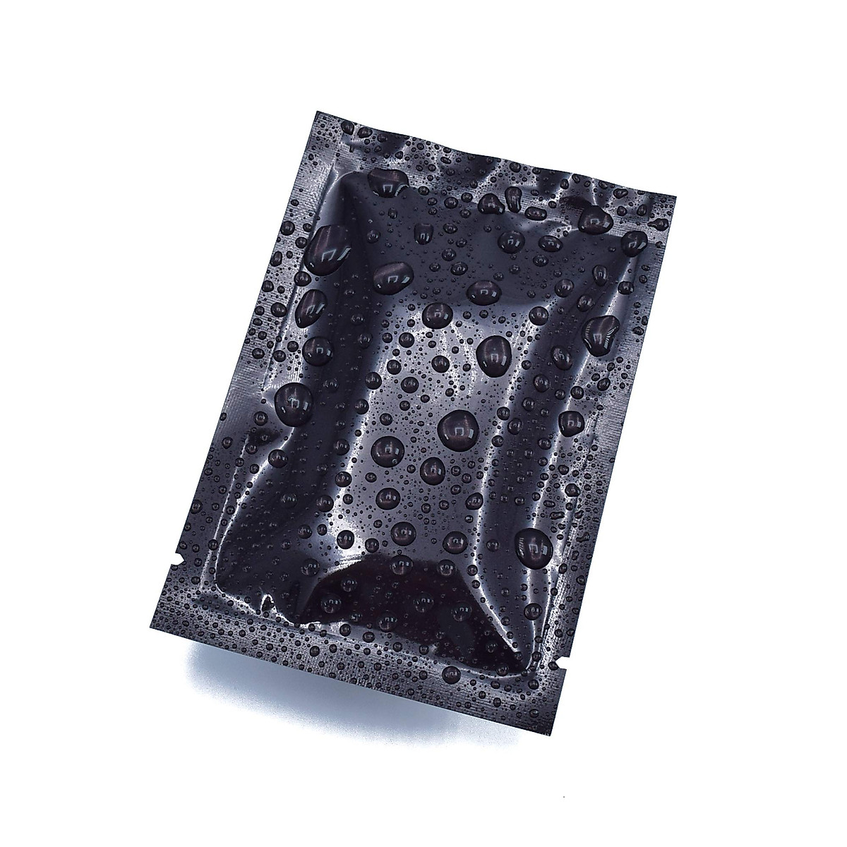 QQ Studio 200 PCS Metallic Mylar Foil Open Top Sealable Bags (6x9cm (2.3x3.5"), 100 x Black/100 x Rose Combo Pack)