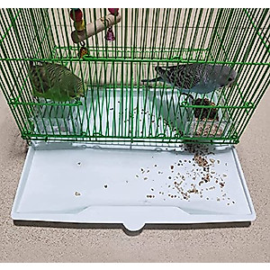 100 Pcs Bird Cage Liner Papers 7.3'' Non-Woven Square Bird Cage Cleaner Pet Cushion Precut Disposable Absorbent Pad Bird Cage Tray Mat Accessories Bird Cage Liners for Pet Bird Parrot Parakeet Canary