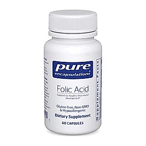 Pure Encapsulations Folic Acid | Hypoallergenic Dietary Supplement | 60 Capsules