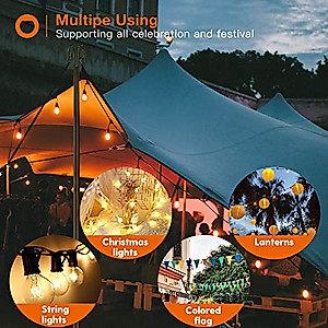 addlon 4Pack 10FT String Light Poles for Outdoor String Lights, Waterproof Harder Metal Outdoor Poles for Hanging String Lights for Patio, Garden, Bistro, Wedding, Parties - Black