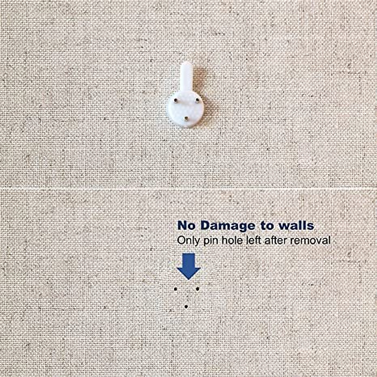 Auniwaig Hardwall Hangers Plastic Invisible Traceless Nails Hooks ​Wall Mount Non-Mark Hanging Hooks for Cinder Block Pictures Photo Frame Hanging, 25mm, 20PCS