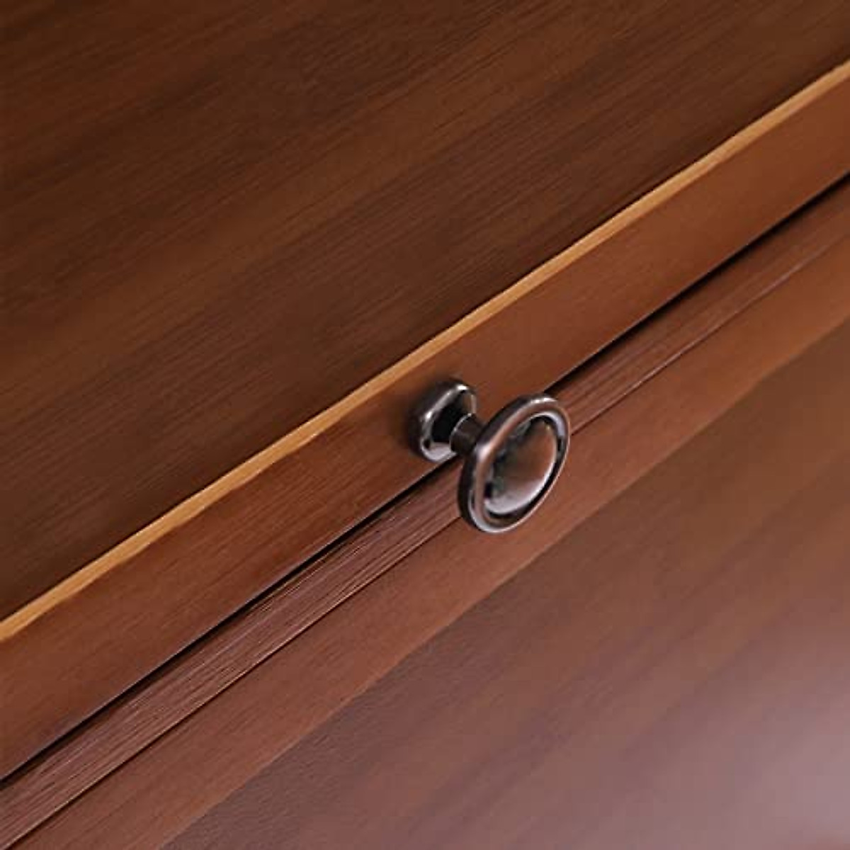 HAPPCUCOE 10-Tier Bamboo Shoes Rack Organizer Shoe Storage Cabinet Freestanding Shoe Rack with Doors for Entryway Office Living Room Bedroom Brown