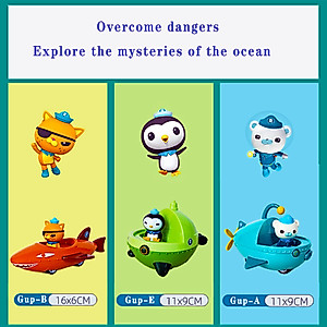 Crasoldiers GUP Toy, 3Pcs GUP Racers Vehicle Rescue Ship Pull Back,Gup-A|Gup-B|Gup-E, Gup Speeder Includes 3 Vehicle and 3 Figure for Boys Girls Christmas Birthday Gifts (with Gift Box)