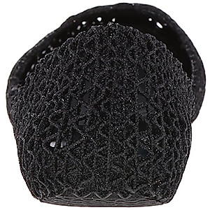 Melissa Women's Campana Papel Vii Ballet Flat, Black Glitter, 5 M US