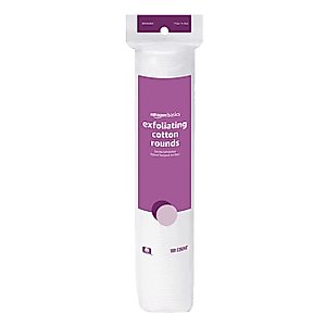 Amazon Basics Exfoliating Cotton Rounds, 100 Count (Pack of 1)