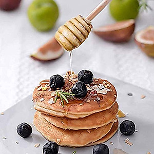 50PCS 8CM Wooden Honey Mixing Stirrer,Honey Dipper Sticks Honey Comb Stick Spoon Collecting Dispensing Drizzling Jam Wedding Party Favors Gift