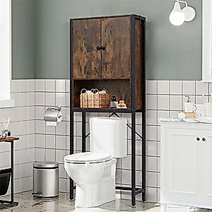 HLXZN Over The Toilet Storage Cabinet - Bathroom Space Saving Storage Organizer Cabinet, Bathroom Organizer Shelf, Toilet Storage Rack