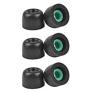 BLLQ Memory Foam Tips Compatible with Sony WF 1000XM4 Replacement Ear Tips,Perfect Noise Cancellation, Fit in Charging Case, 3 Pairs [Medium Size] Foam Tips Black M (Foam Tip XM4M)