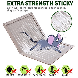 14 Pack Mouse Traps Indoor for Home,Rat Traps with Enhanced Stickiness, Mouse Sticky Traps Glue Board for House Indoor Outdoor, Glue Traps for Mice and Rats Easy to Set (13" x 8.5")