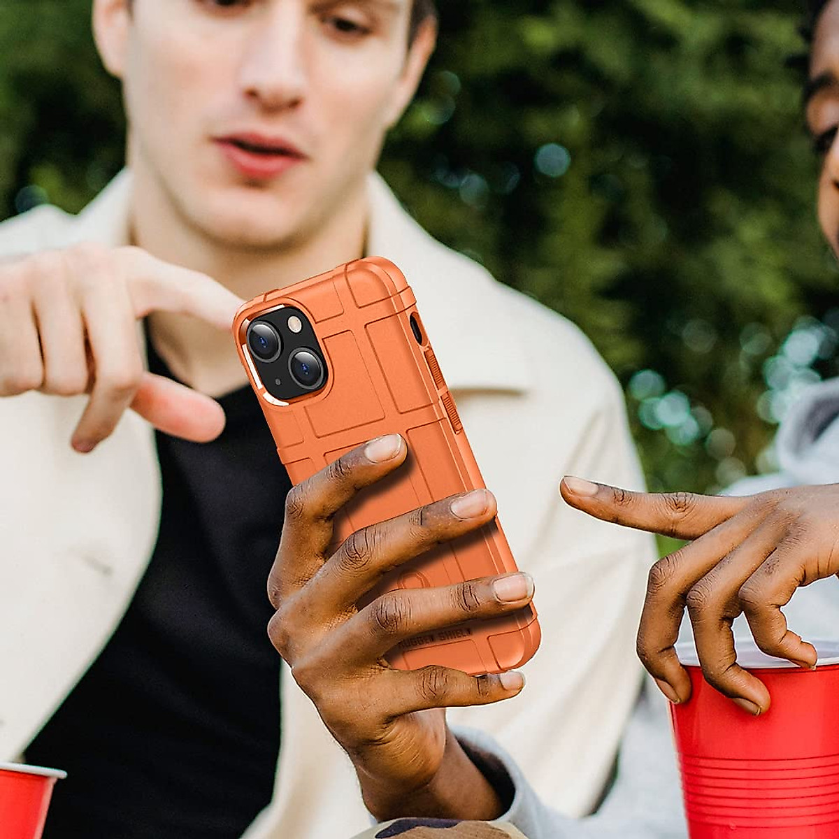 LABILUS for iPhone 13 Mini Case, Rugged Shield 8ft Drop Proof TPU Thick Armor Tactical Protective Case Compatible with iPhone 13 Mini (5.4 inches) - Sunlight Orange